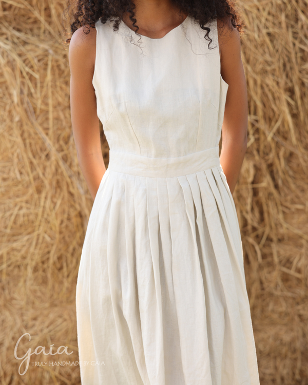 Linen a-line summer dress SOL – MadebyGaia