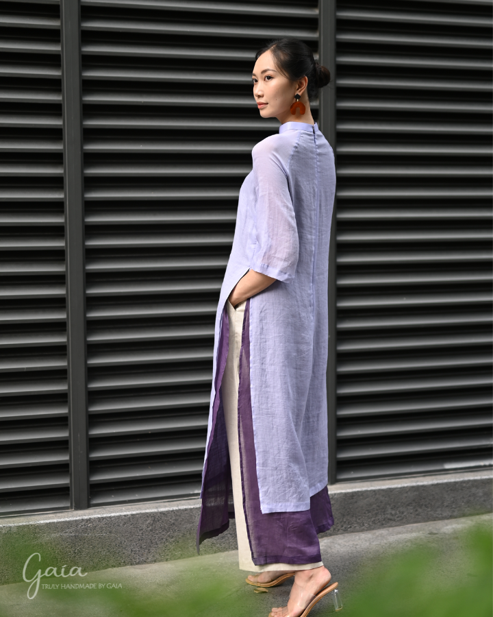 Linen 2-layer Ao Dai Vietnam modern LA-W49 – MadebyGaia
