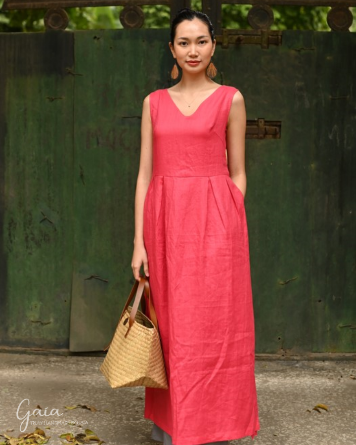 Linen traditional Vietnamese costume LA-W20 – MadebyGaia