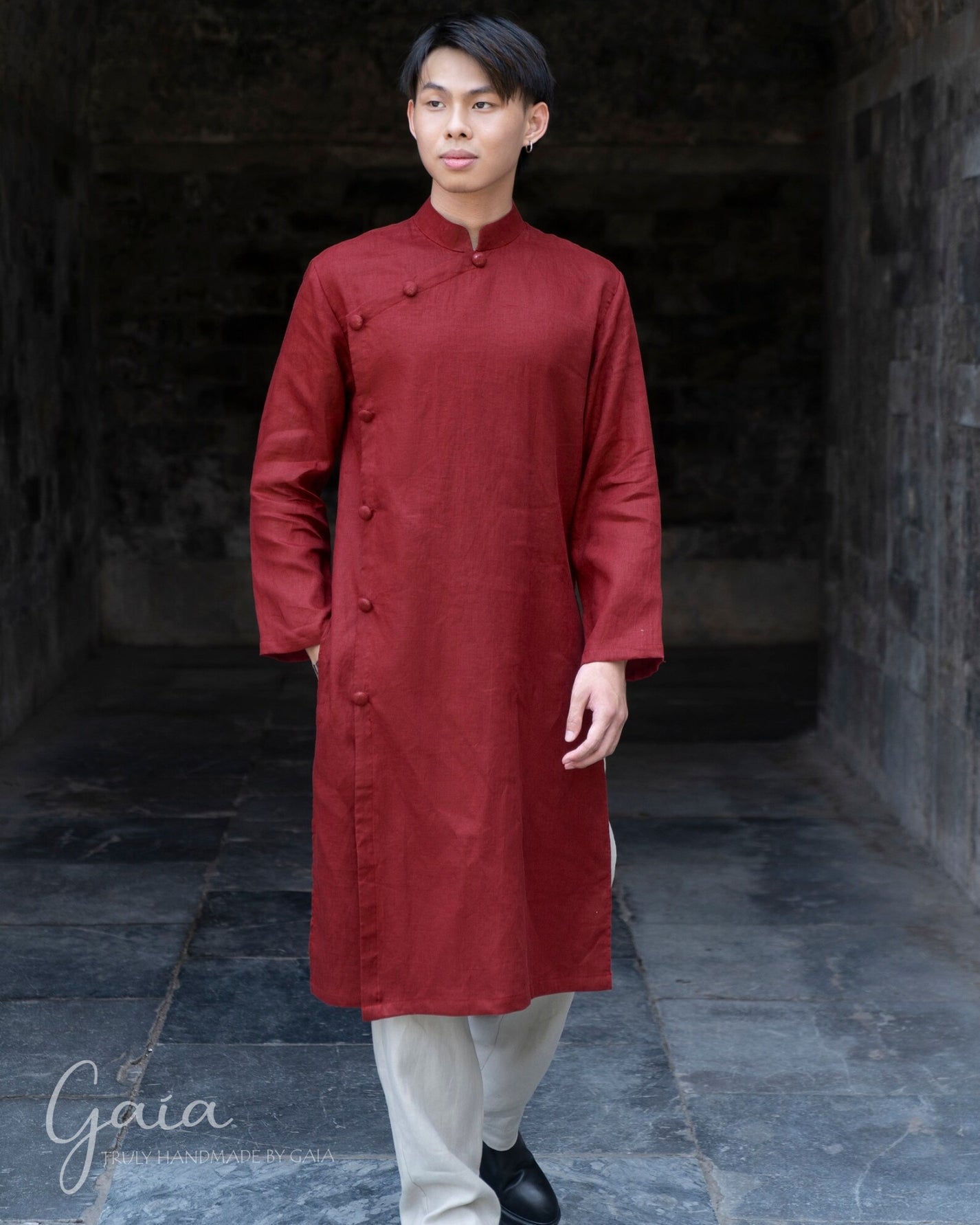 Linen Vietnamese traditional dress male – MadebyGaia