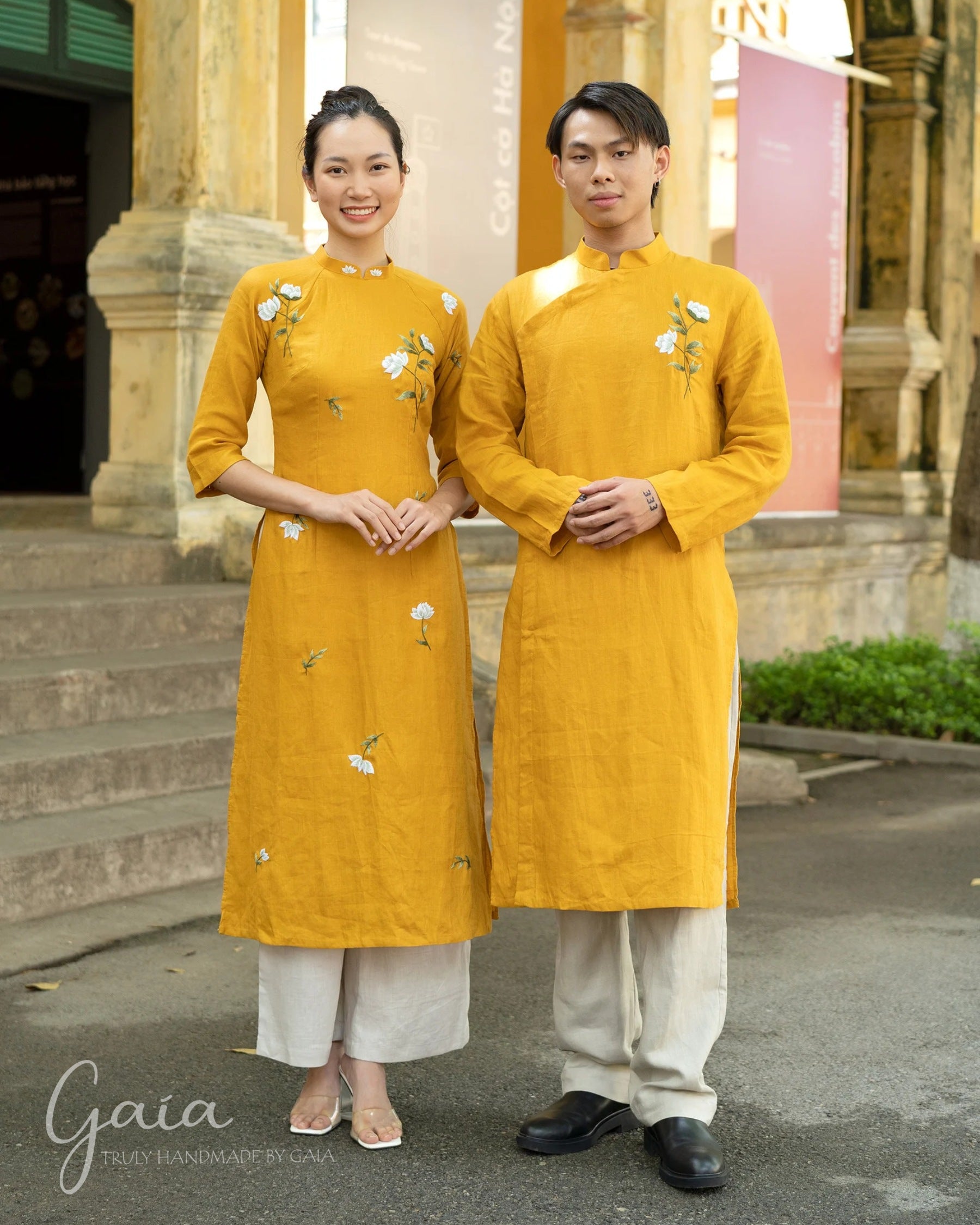 Hand Embroidered Vietnamese Traditional Dress Men Madebygaia